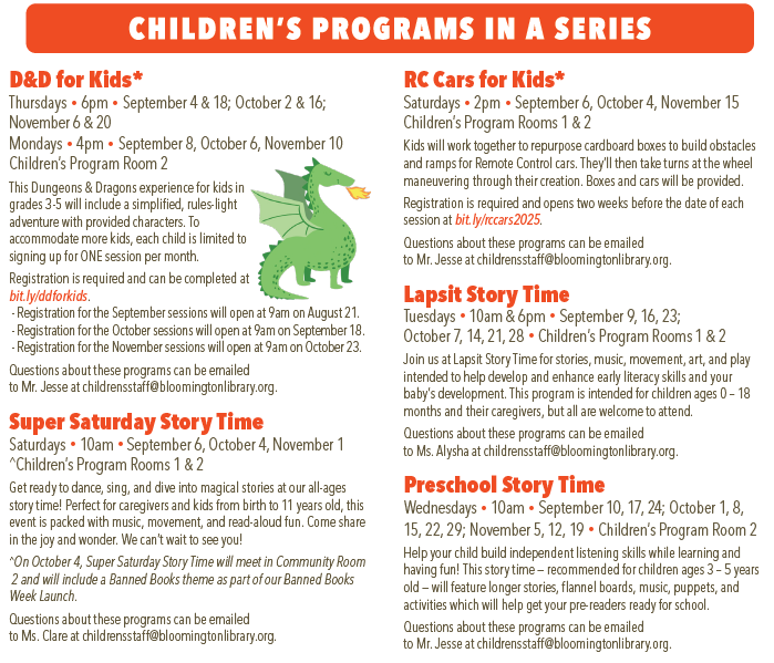 Program Guide | Bloomington Public Library